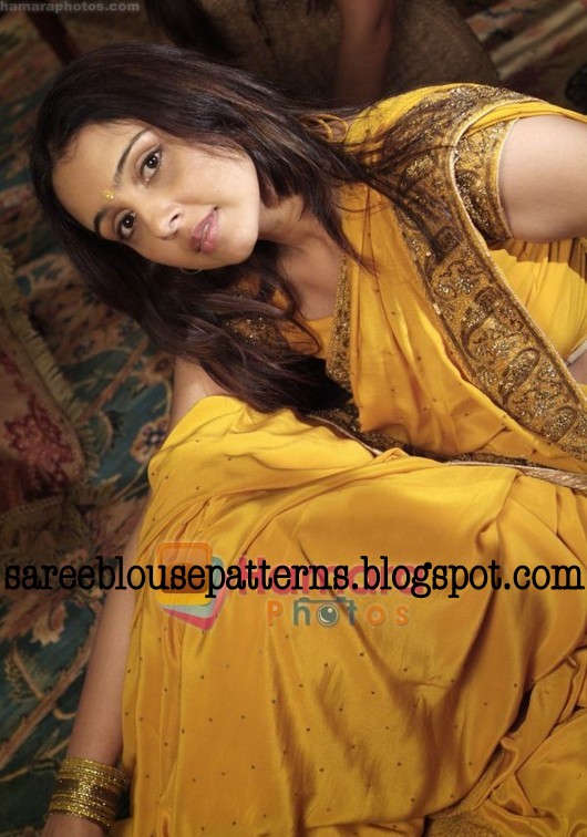 Suchitra Krishnamurthy in Mustard Color Georgette Saree - Saree Blouse ...