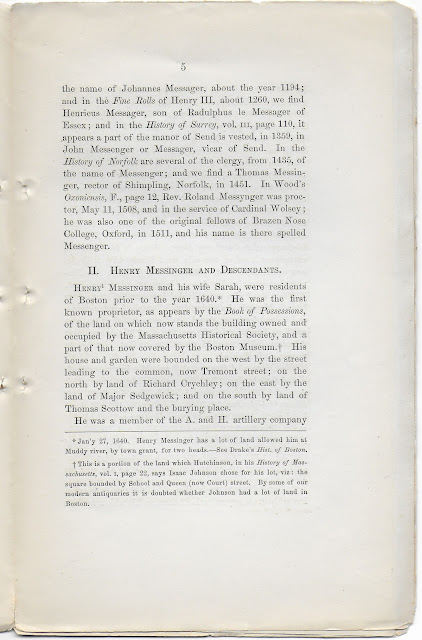 Heirlooms Reunited: 1863 Booklet: Genealogy of the Messinger Family, by ...