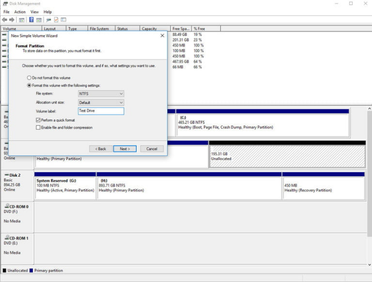 How to partition a hard drive in windows 10