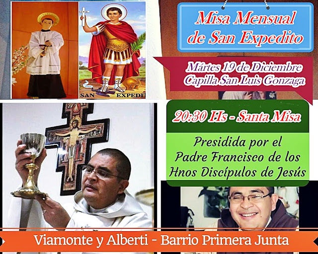 Invitan a participar de la celebración mensual en honor a San Expedito ...