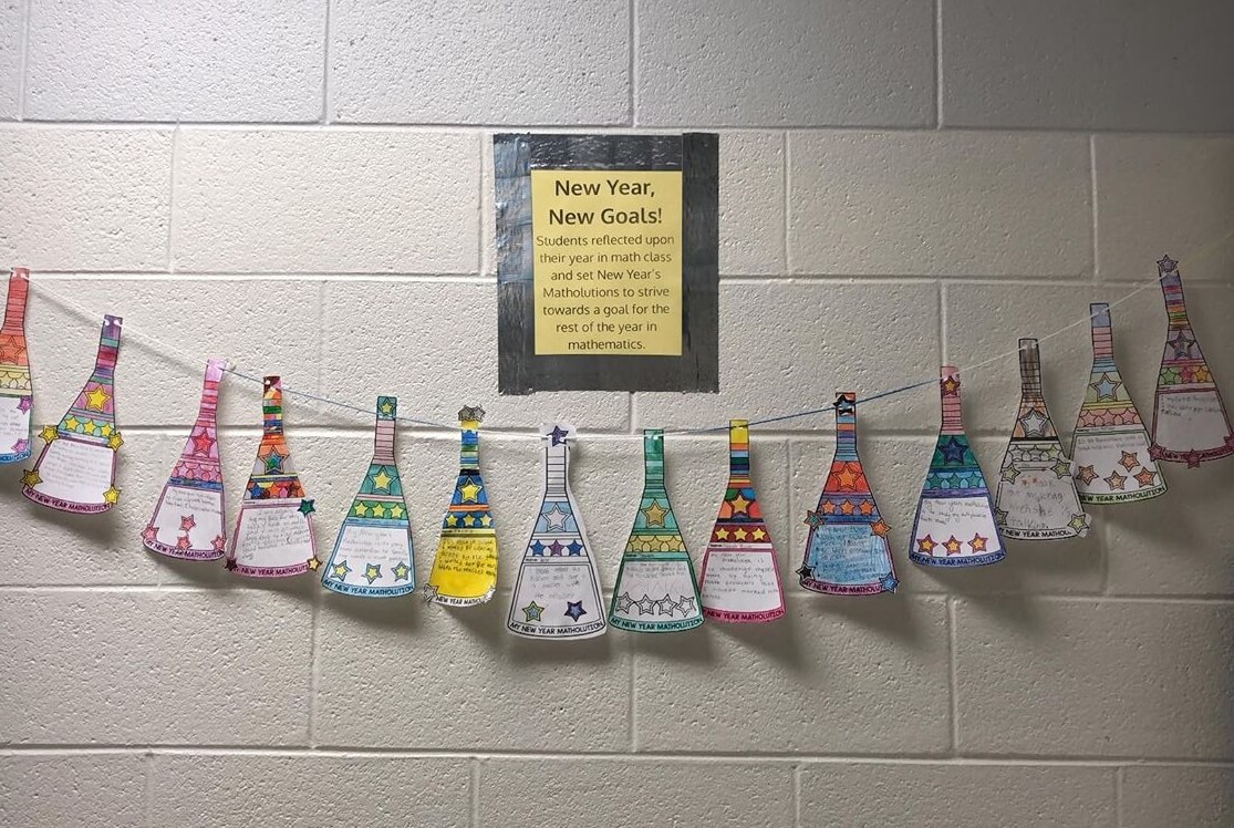 Scaffolded Math and Science: My New Year Matholution Pennant Photos ...