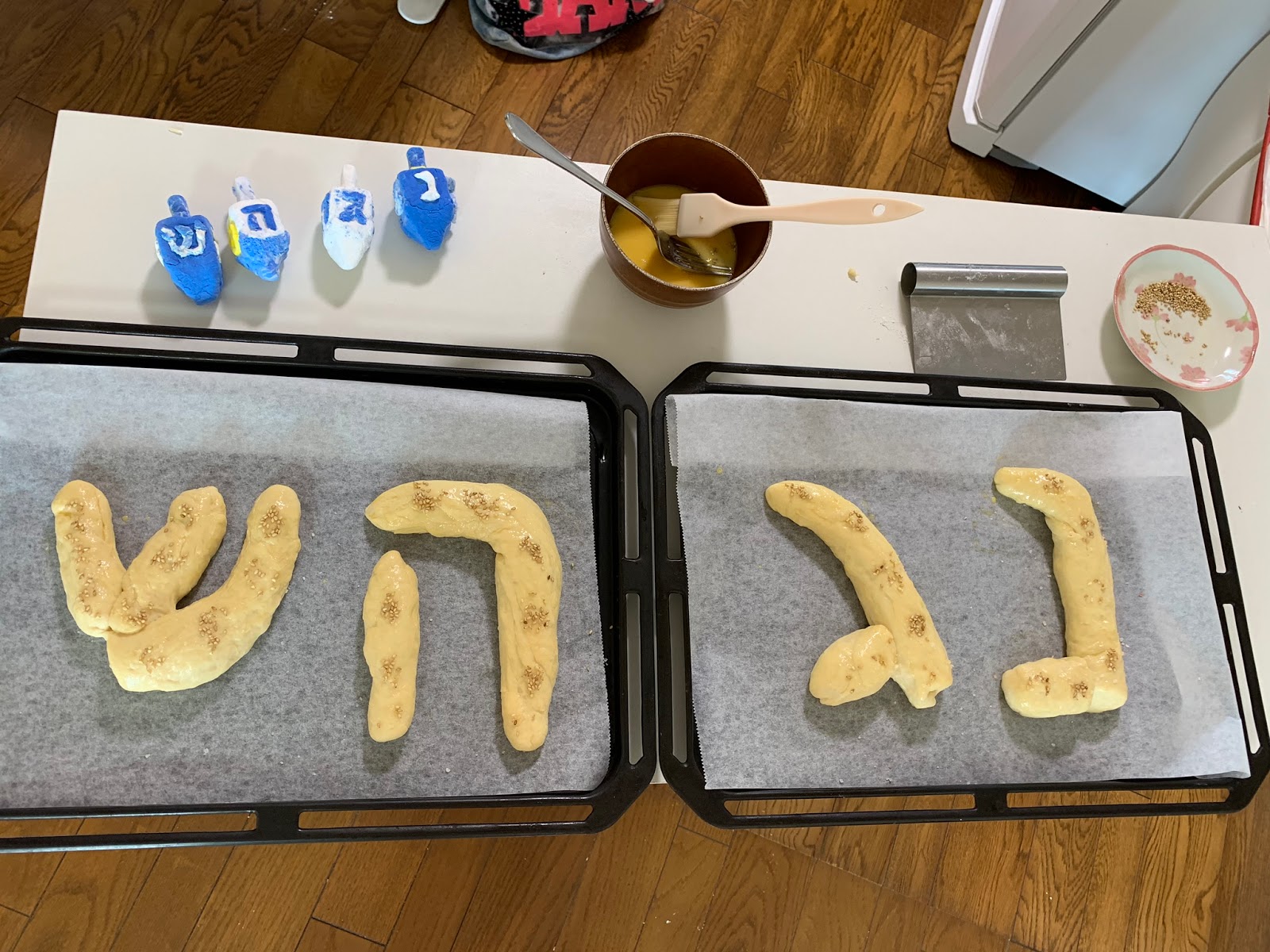 Challah and Cherry Blossoms: Nes Gadol Haya Sham, Hebrew Letters ...