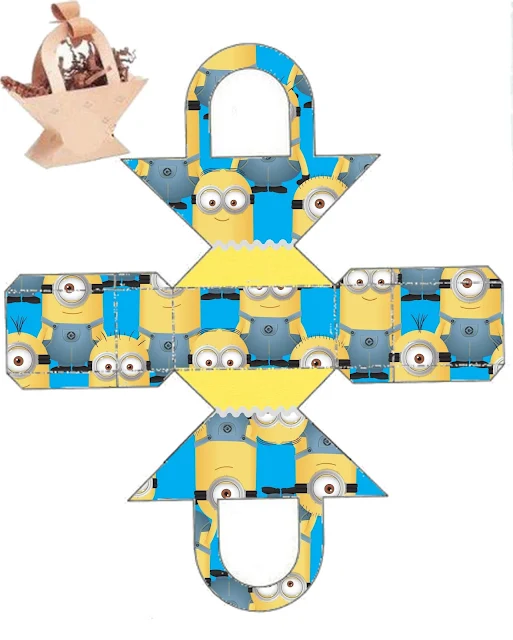 Minions Free Printable Basket Box. - Oh My Fiesta! in english