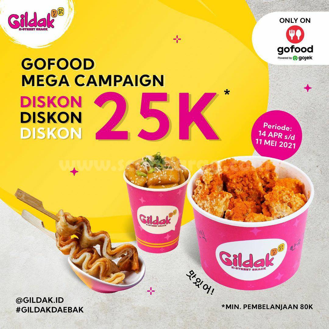 GILDAK Promo GOFOOD Mega Campaign DISKON hingga Rp 25.000 | scanharga