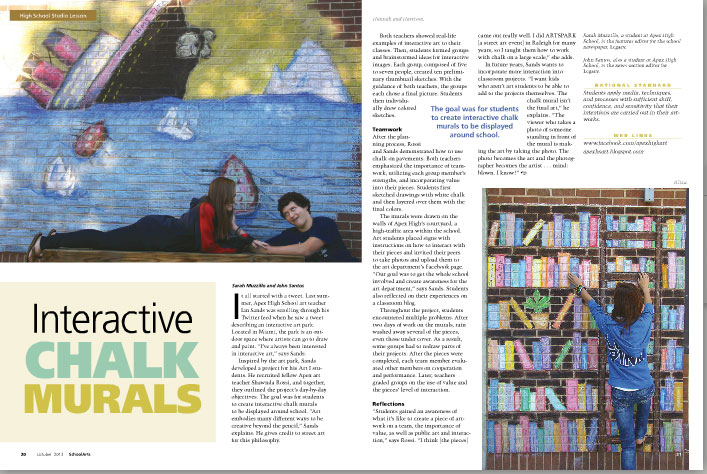 Art of Apex High School: SchoolArts Magazine Article : Interactive Murals