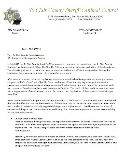 Animal Control Letter