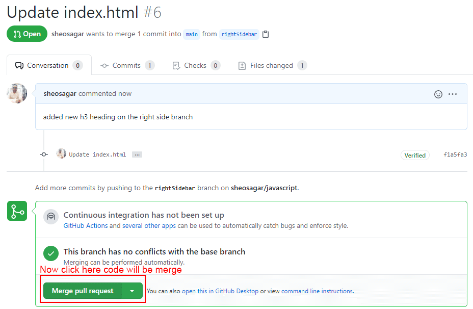 How To Raise Pull Request In Github Online Tutorial For Javascript Reactjs Html And Css For