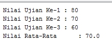 :: Ini Blog ::: Program Java Menghitung Rata-Rata 3 Nilai Ujian