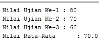 :: Ini Blog ::: Program Java Menghitung Rata-Rata 3 Nilai Ujian