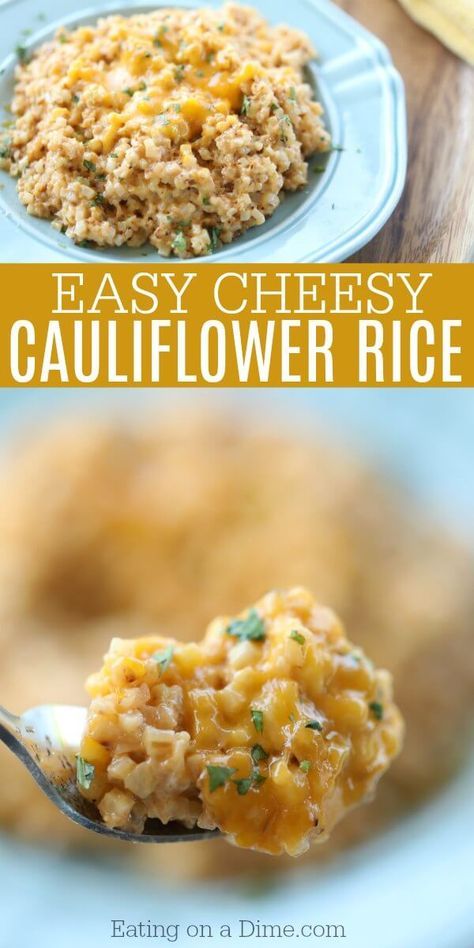 Easy Cheesy Cauliflower Rice - Recipes For Family