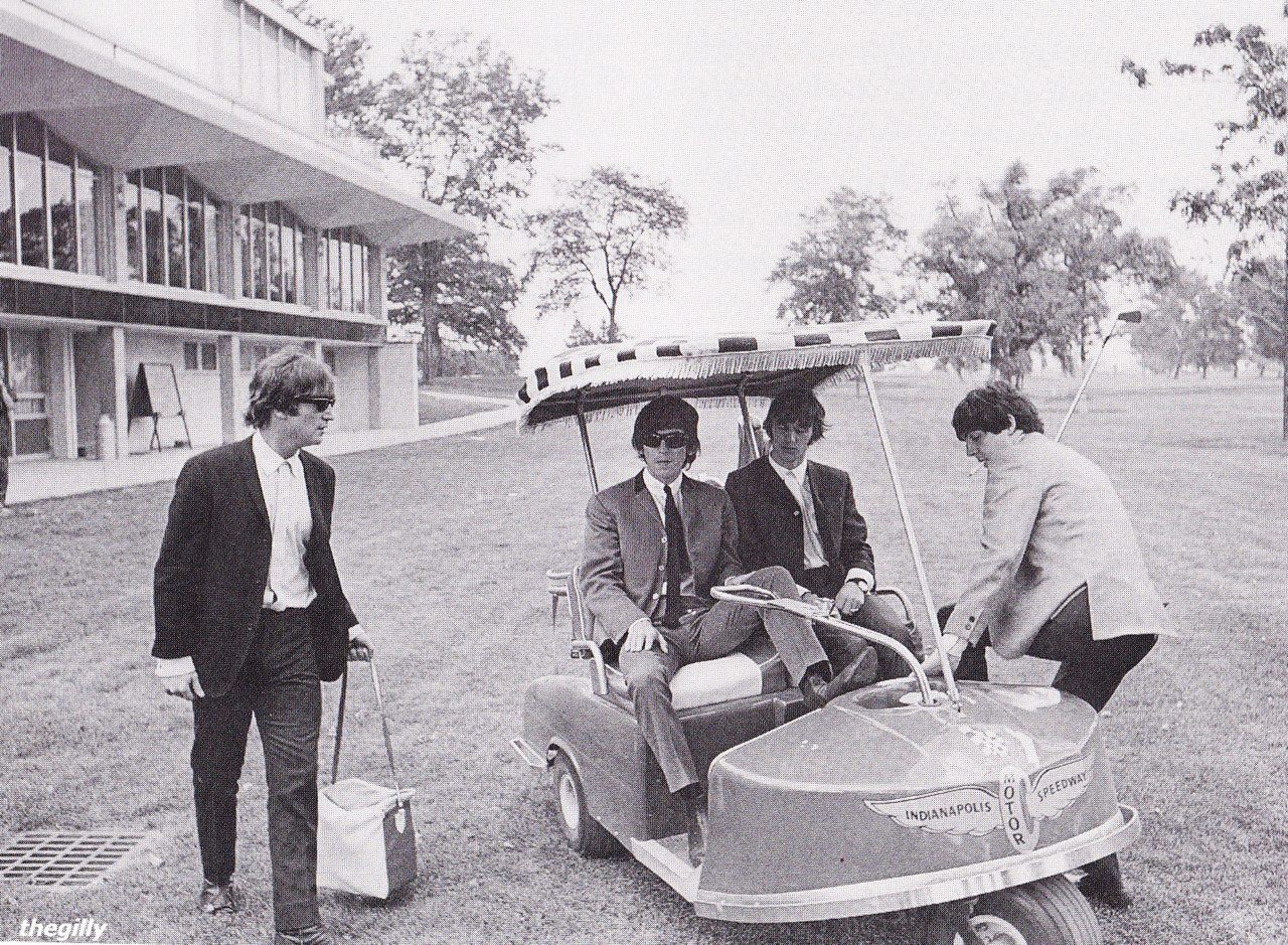 Meet the Beatles for Real: The Beatles and a golf cart