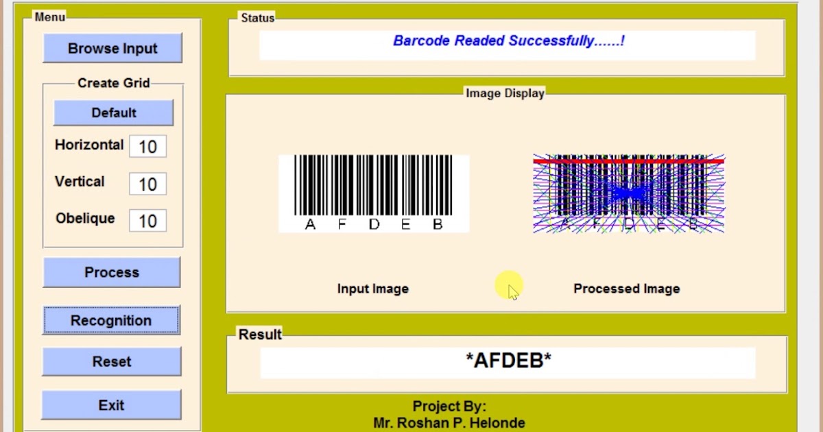 Barcode Recognition Using Image Processing Matlab Project Source Code ~ Matlab Projects