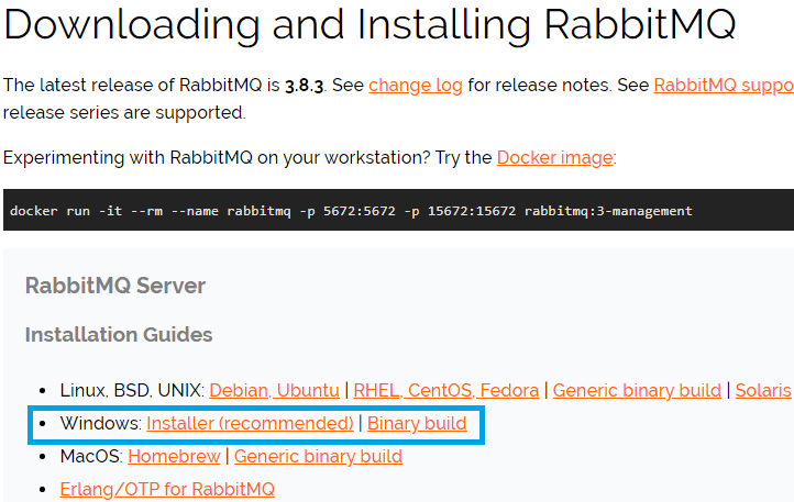 RabbitMQ Installation on Windows