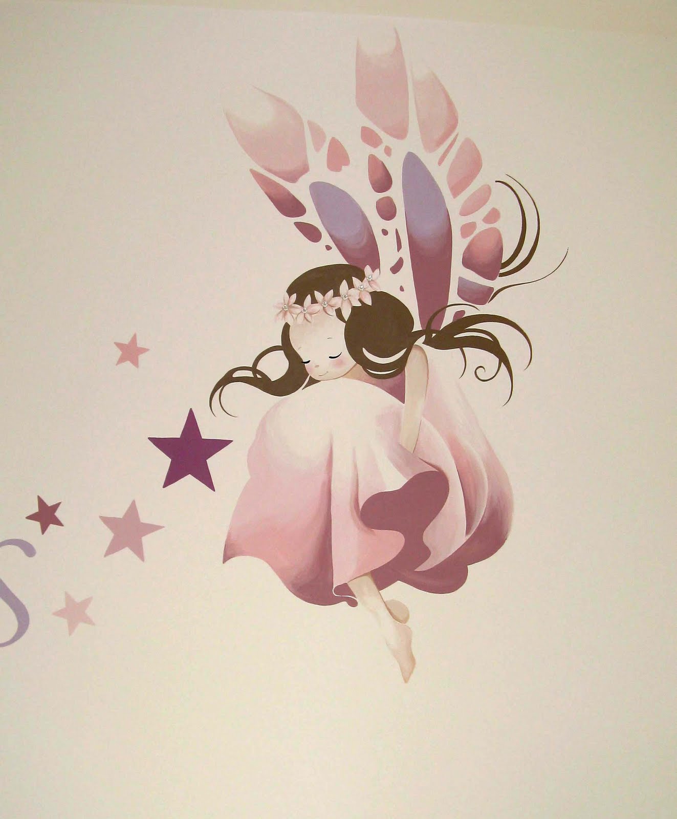 ARTISTIC TOUCH: Handpainted Fairies Mural
