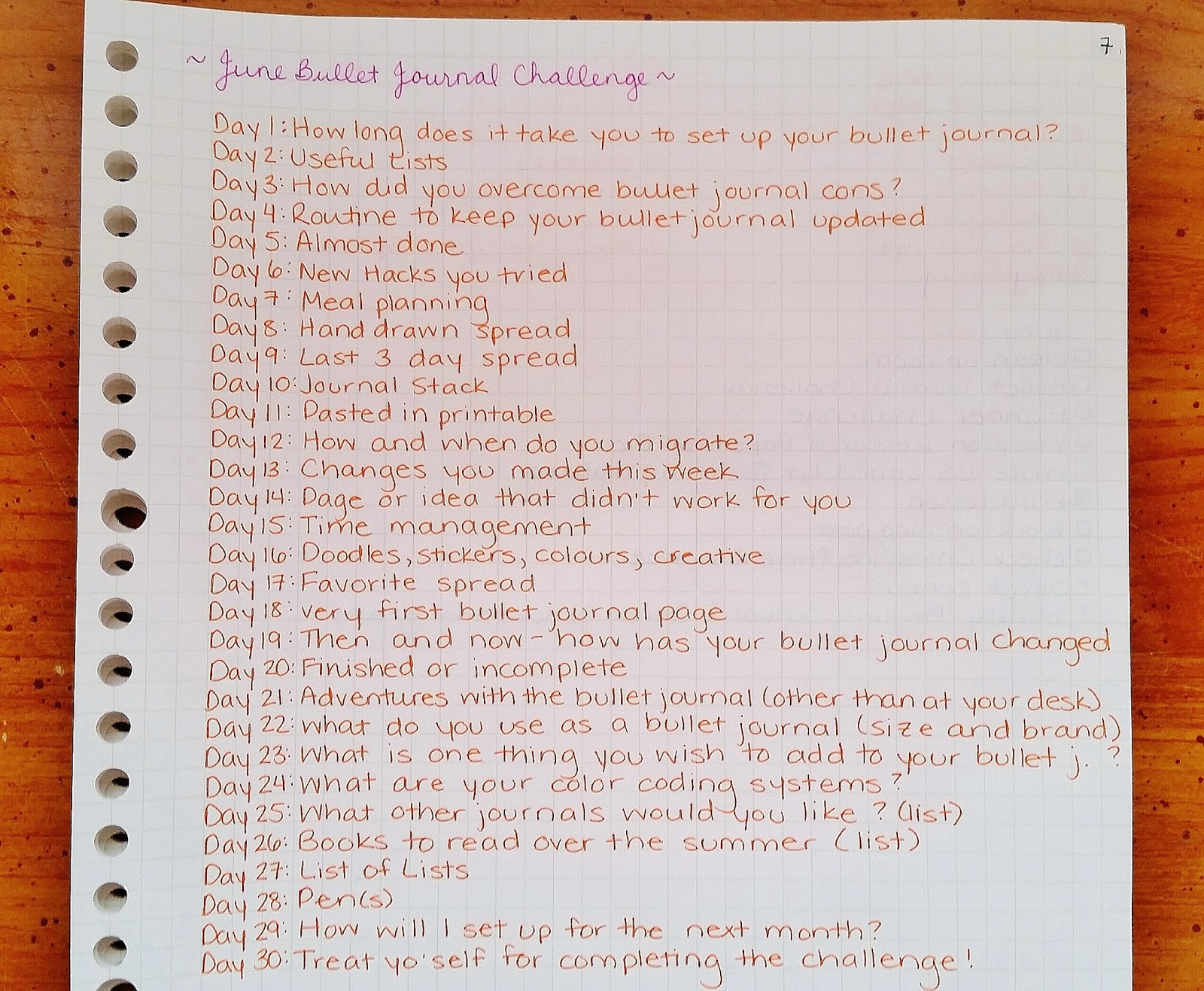 Organize and Study: June Bullet Journal Challenge