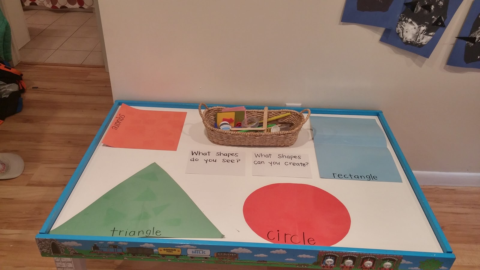 hands & heart learning: Shapes from our Math Bags