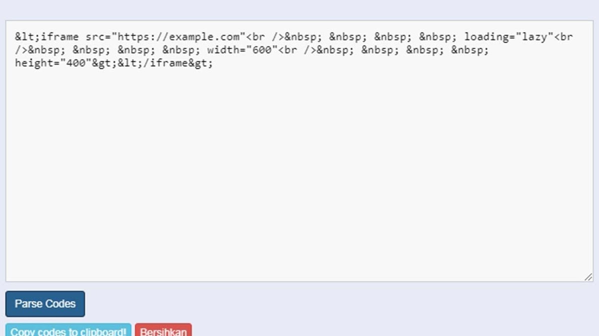 Codes Parser Tool Untuk Menyisipkan Koding Di Dalam Postingan
