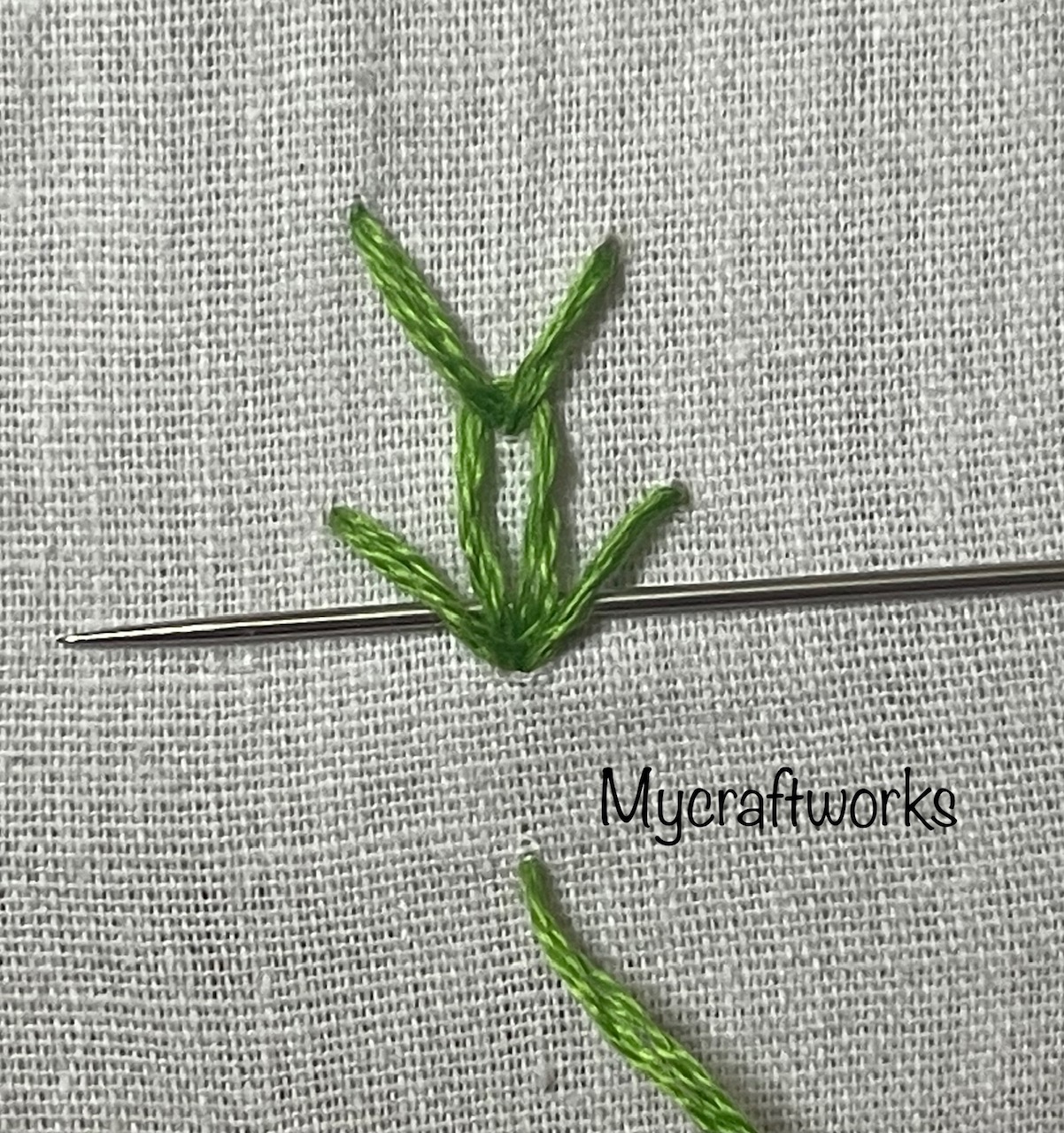 MY CRAFT WORKS: Wheatear Stitch - Embroidery stitch tutorial