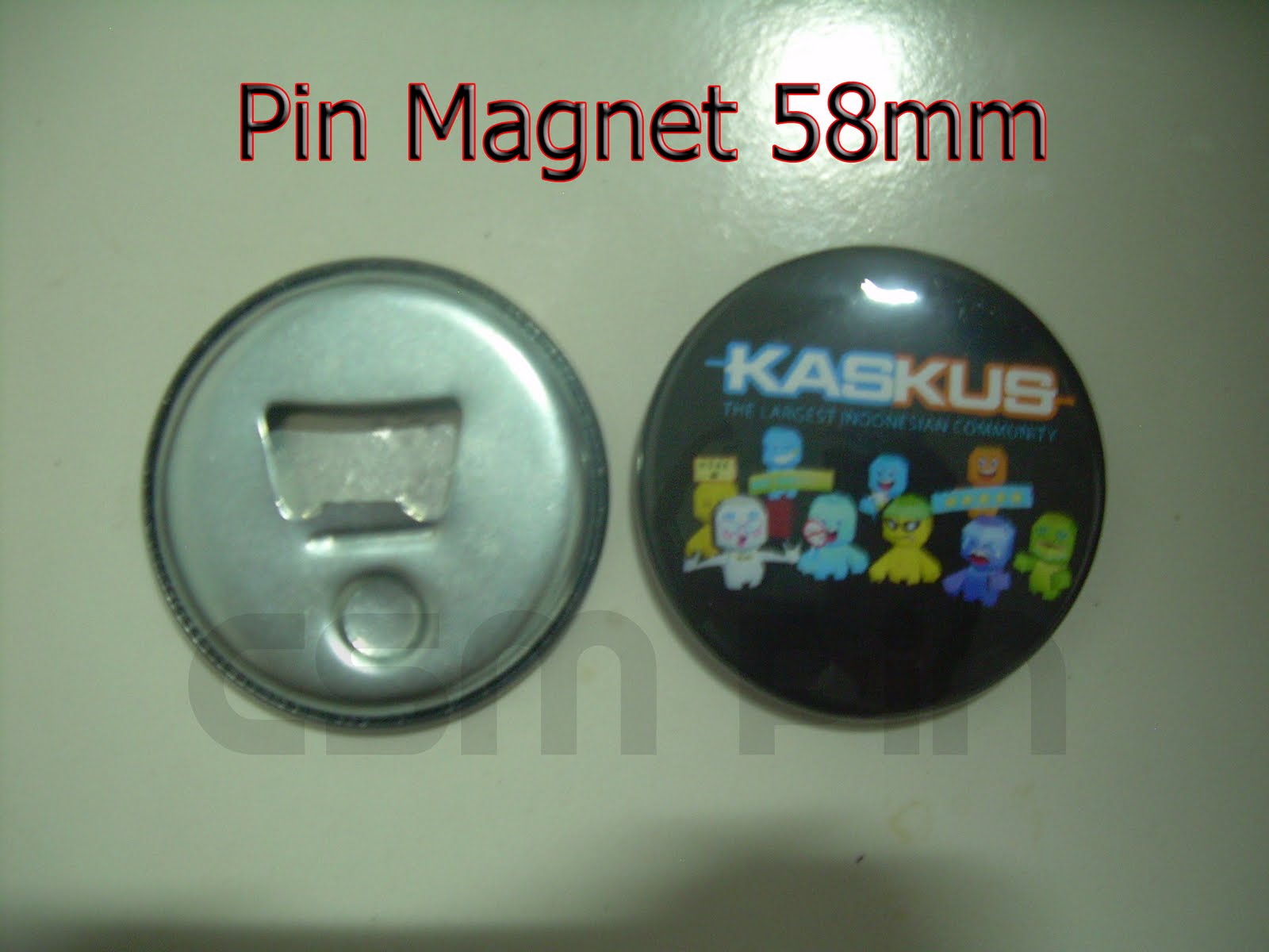 Pin Magnet plat besi 58mm ~ ::CSM Pin::
