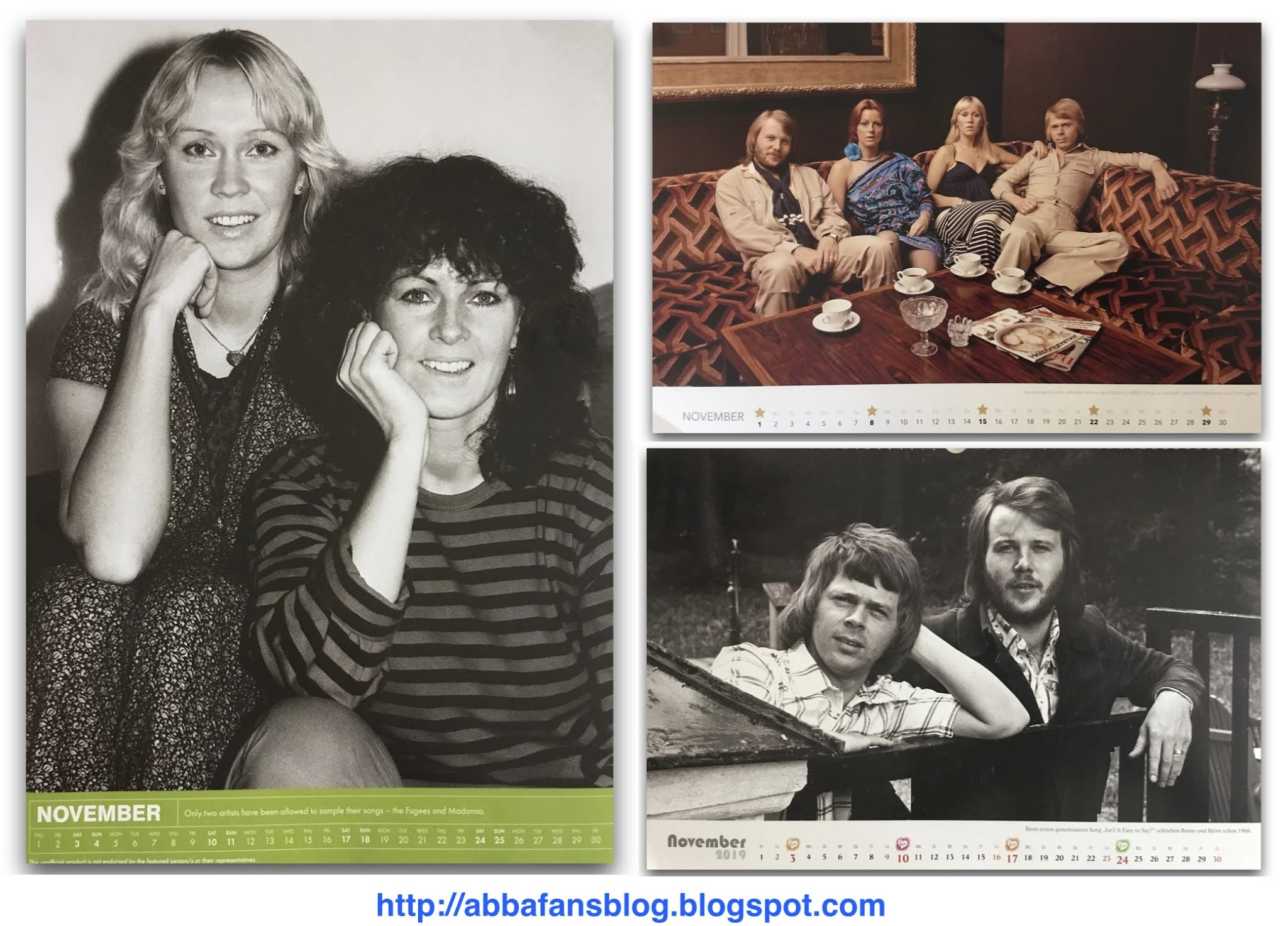 ABBA Fans Blog: November Abba Calendars