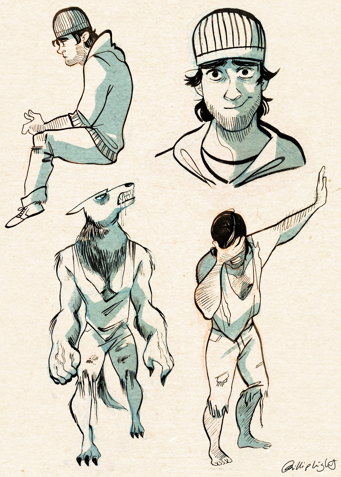 The Art of Phillip Light: Werewolf Boy