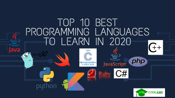 Top 10 Best Programming Languages to Learn in 2020 - Codeamy