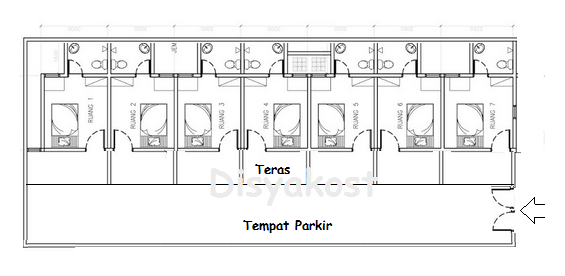Inspirasi Denah Rumah Kost ~ DisyaKost