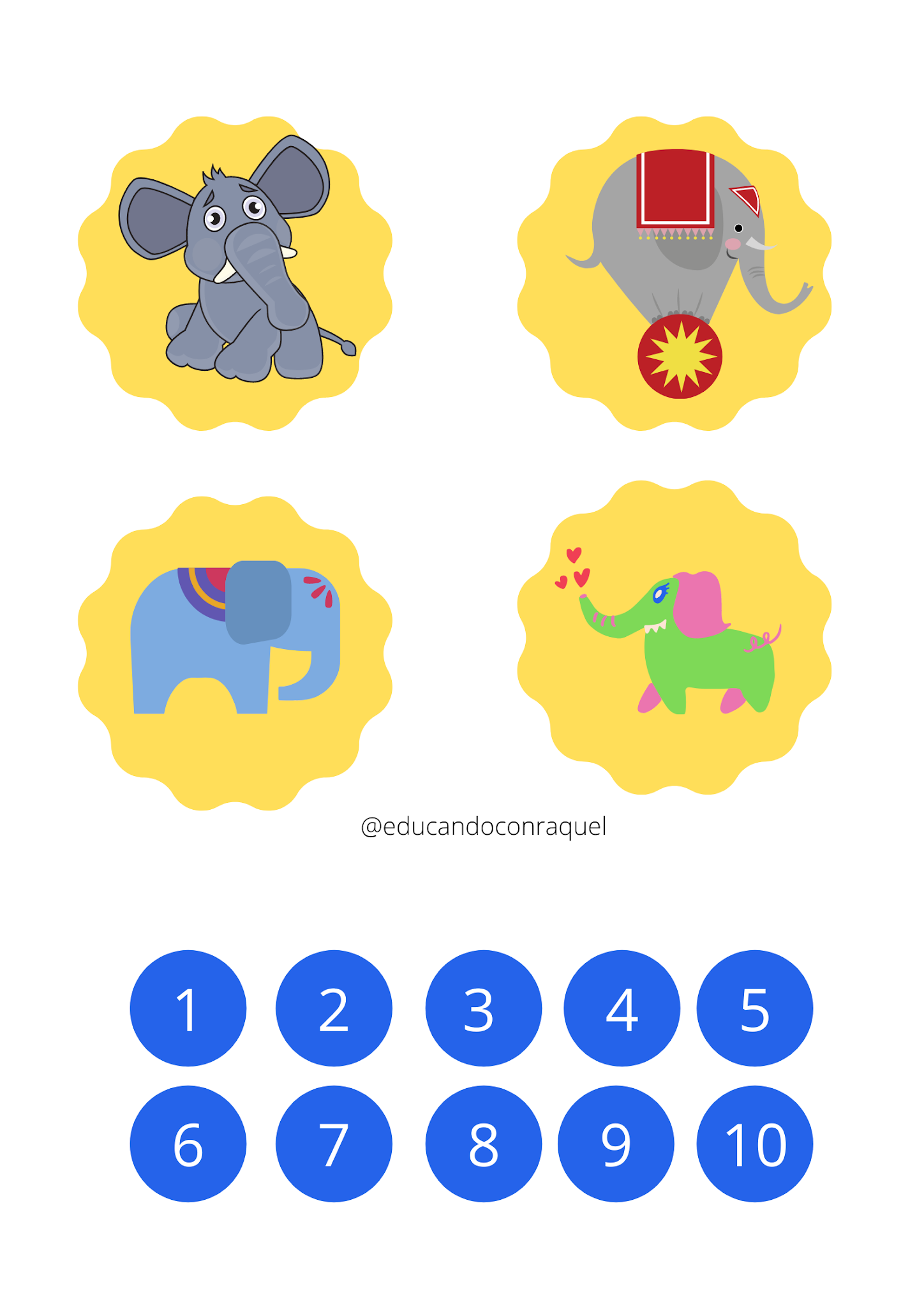Educando con Raquel: Canción: "Un Elefante se balanceaba"