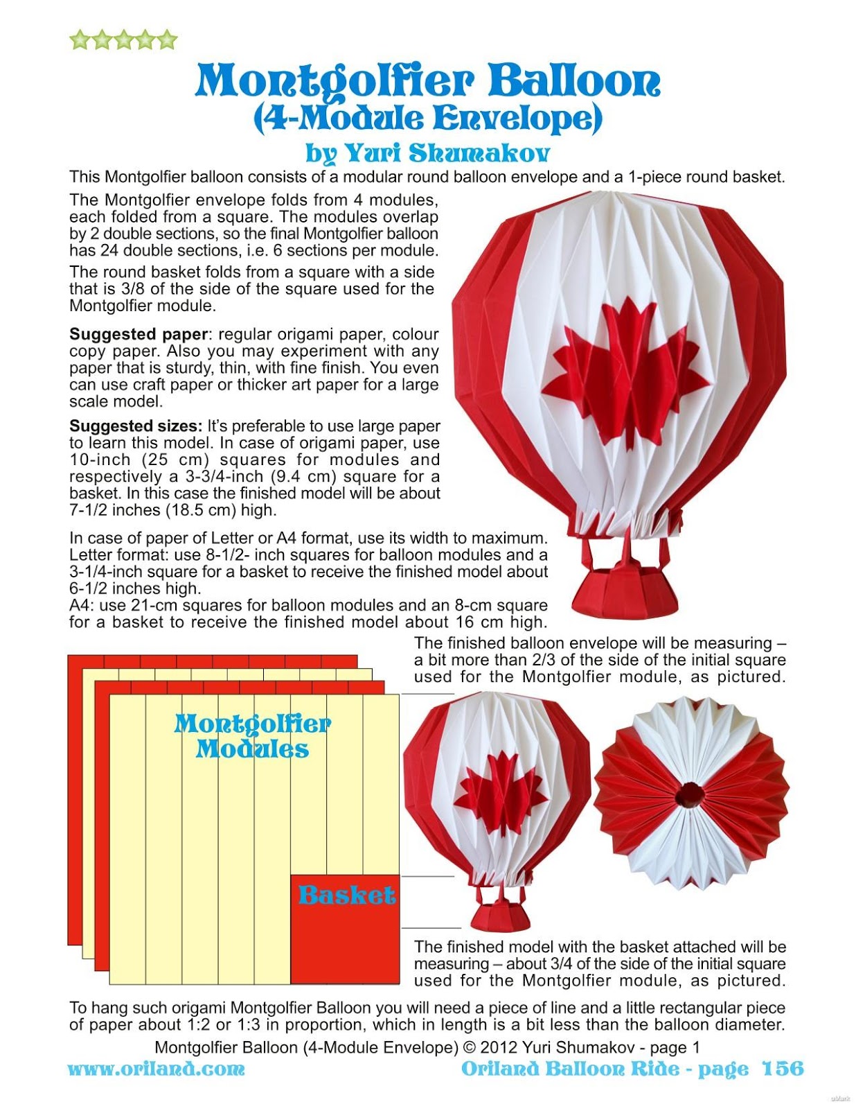 Oriland Balloon Ride - Ruby Book Origami