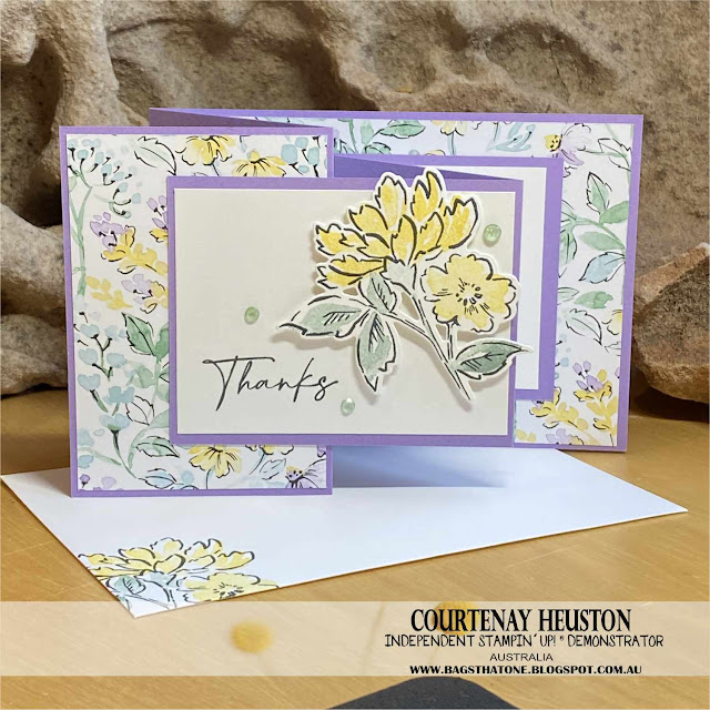 Bags That One!: Stampin' Up! Hand-Penned Double Z Fold Card including Video tutorial.