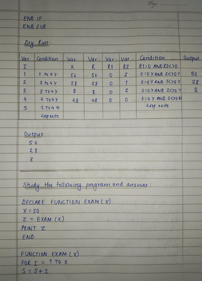 Qbasic Programming Solutions And Slc See Computer Science Questions Solved National Pabson