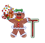 Alfabeto animado de galleta de jengibre mujer saludando. - Oh my Alfabetos!