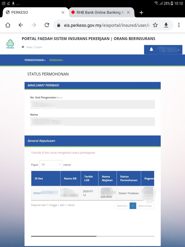A Traveller's Note: Memohon benefit EIS dari Perkeso