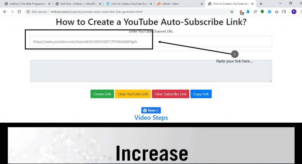 YouTube Auto-Subscribe Link Generator - Mall Lex - The Web Programming ...