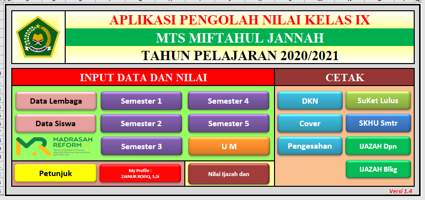 Aplikasi Pengolah Nilai MI MTs MA Terbaru Tahun Pelajaran 2020/2021 ... Aplikasi Pengolah Nilai MI MTs MA Terbaru Tahun Pelajaran 2020/2021 ...