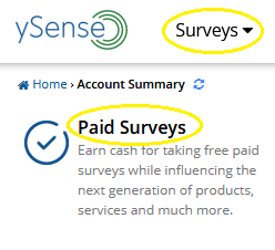 YSense Quick Guide: About Paid Surveys
