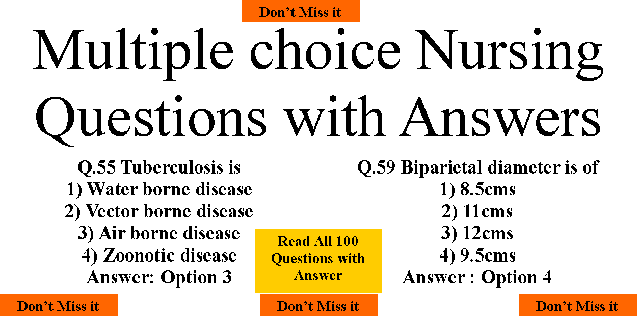 Multiple choice nursing Questions with Answers