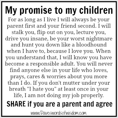Daveswordsofwisdom.com: Promise To My Children