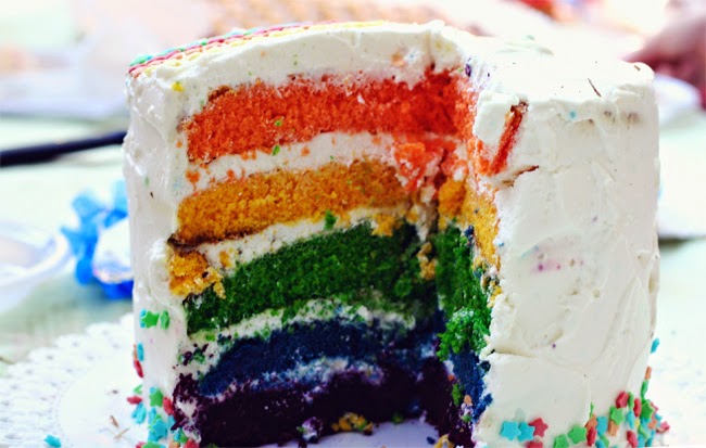 La festa numero due, e la ricetta per Rainbow cake - Jole sul Prato