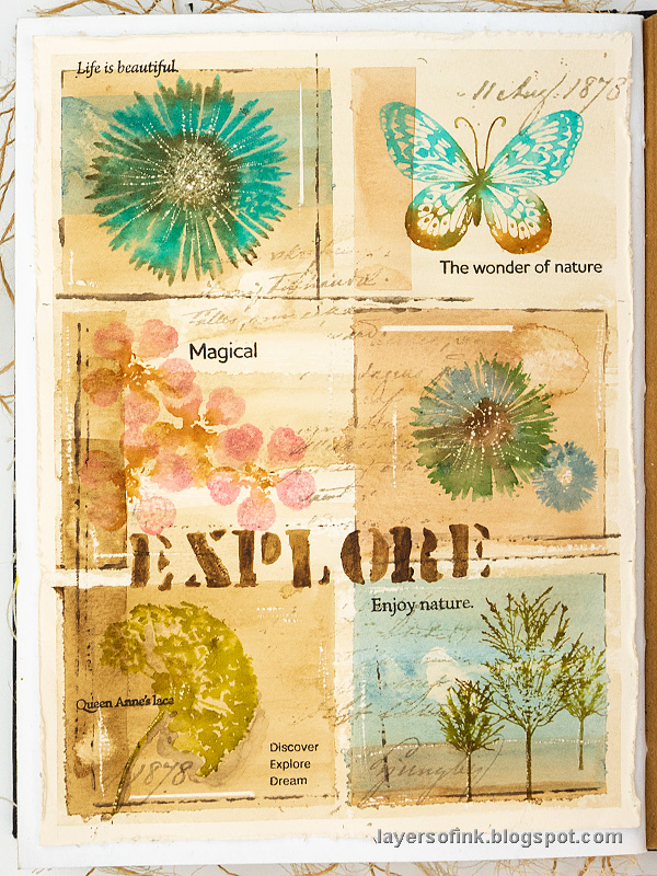 Layers of ink: Nature Art Journal Page