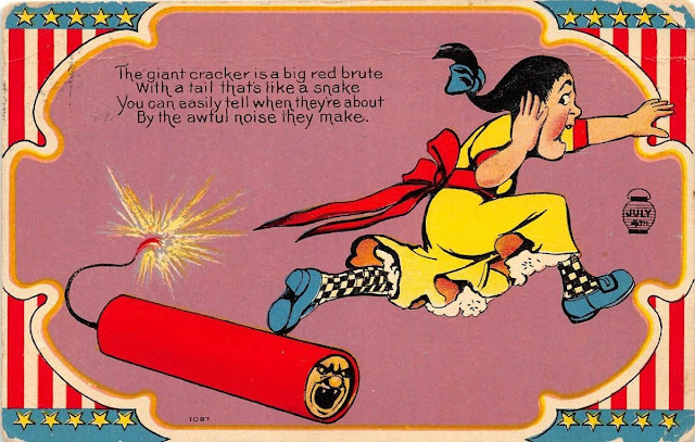 A Series of Weird and Hilarious Vintage July 4th Comic Postcards From ...