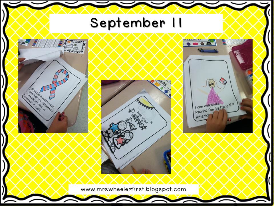 Mrs. Wheeler's First Grade Tidbits: September 11 Ideas