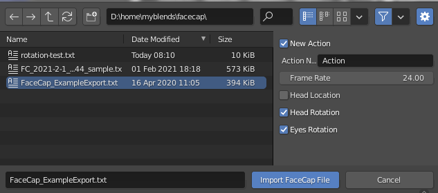 Diffeomorphic: FaceCap Test