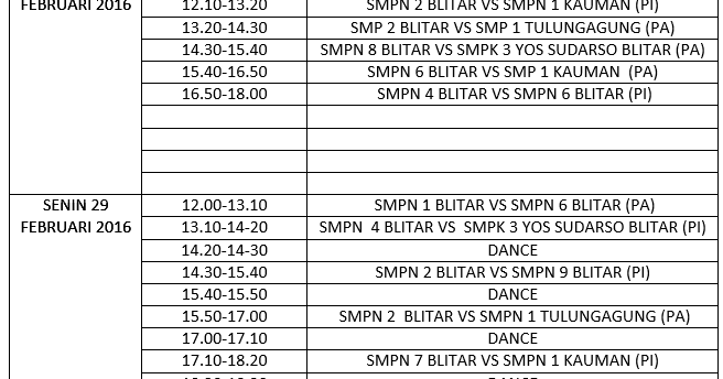 JURNALISTIK SMASA: RUNDOWN BASKET HARI MINGGU DAN SENIN :)