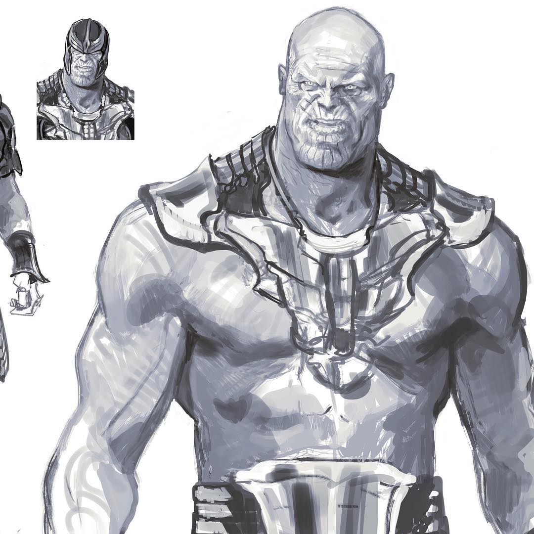 Thanos is a Boxer in AVENGERS: INFINITY WAR Concept Art by Wesley Burt ...
