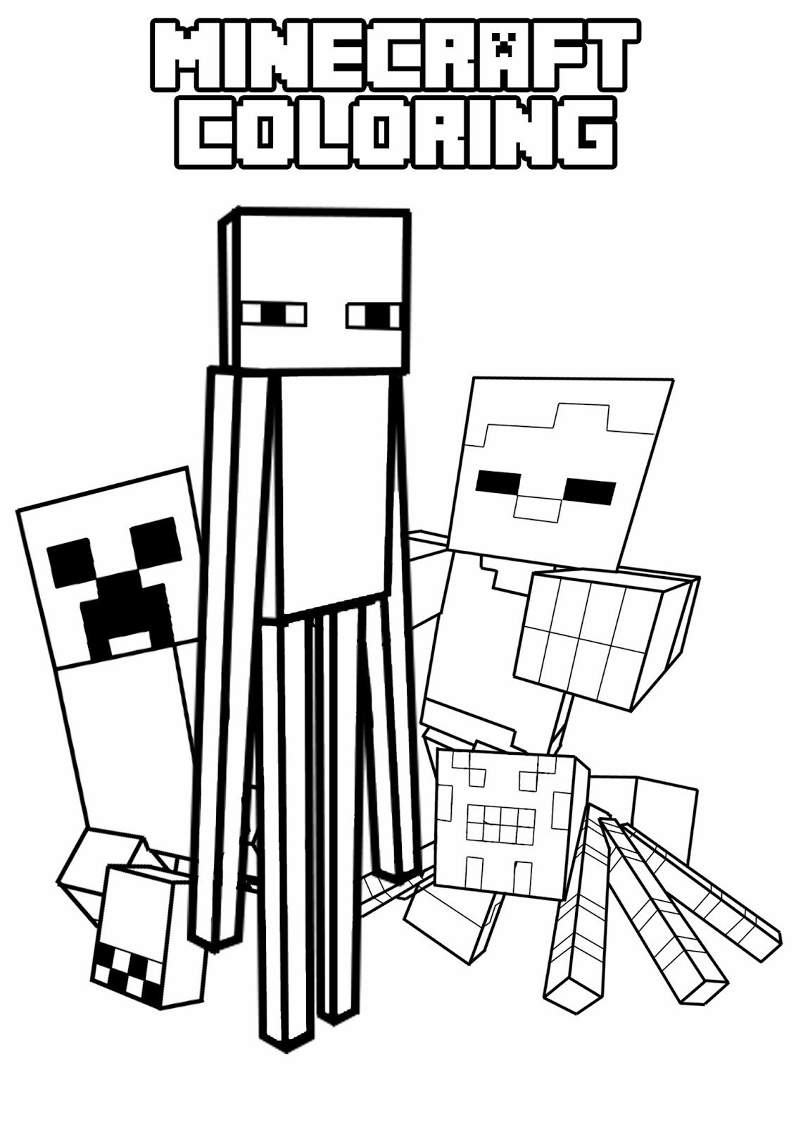 Minecraft kifestő színező // Minecraft coloring page