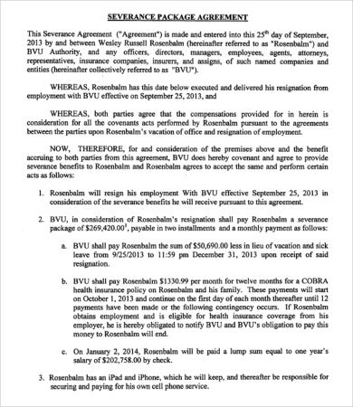 Severance Letter Template ~ Resume Letter