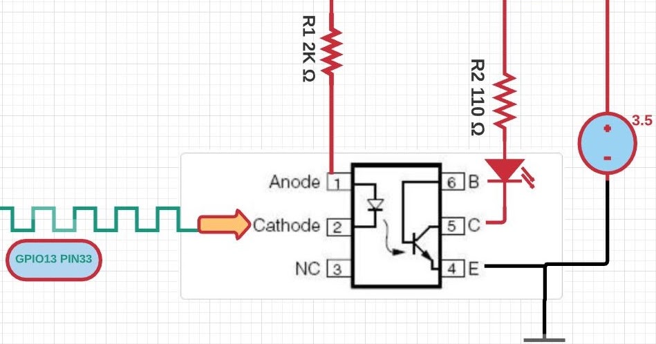 Controlling 4N35 optocoupler using a GPIO signal