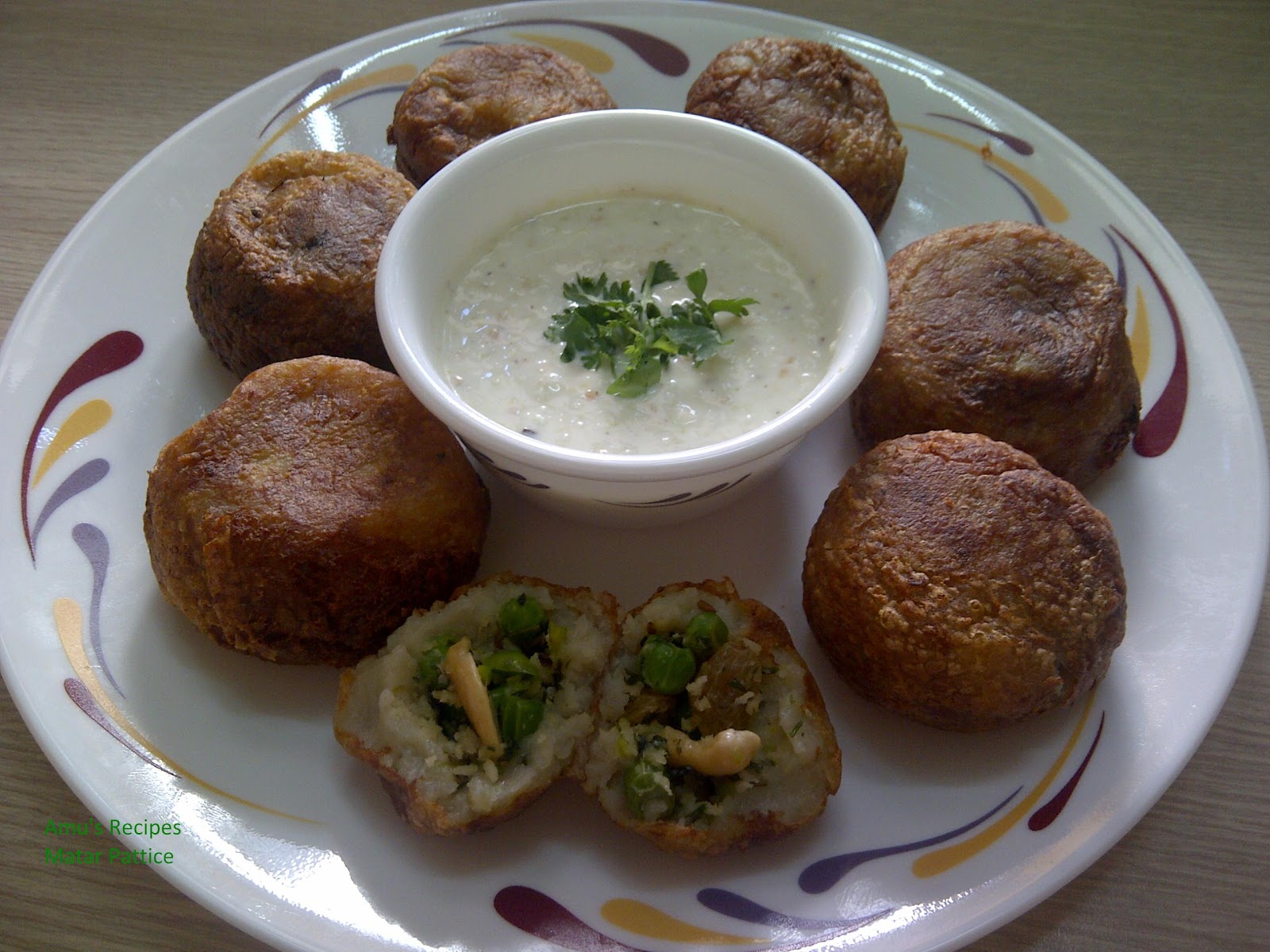 AMU'S RECIPES: Matar Pattice