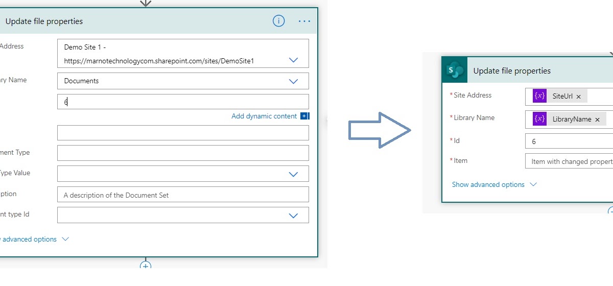 Power Automate Update Sharepoint Item Metadata Using Only Variables 6764